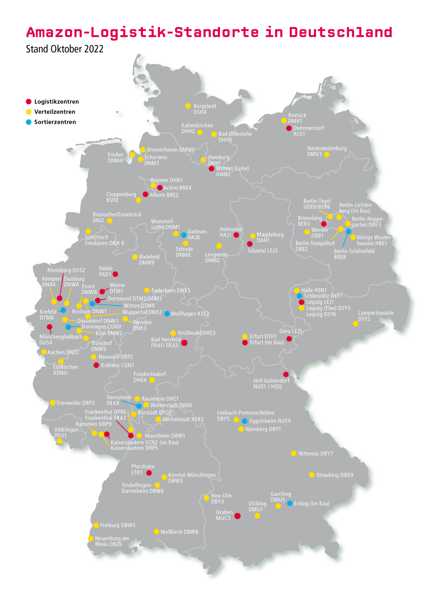 Mapping Amazon: Karte der deutschen Amazon Standorte überarbeitet ...